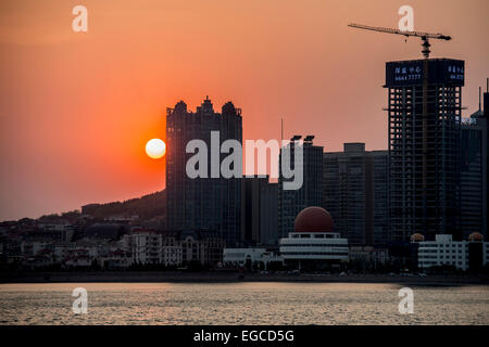 Sunset Qingdao, China Stock Photo - Alamy