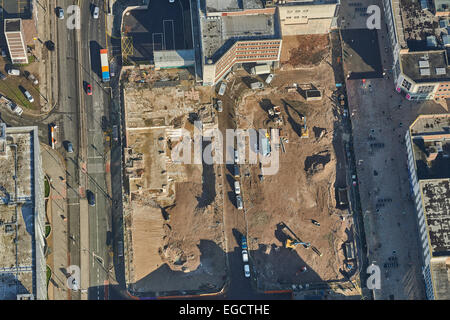 Aerial photograph of building redevelopment at Charter Row, Sheffield ...