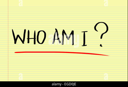 Handwriting text Who Am I, Concept meaning Introduce Identify yourself ...
