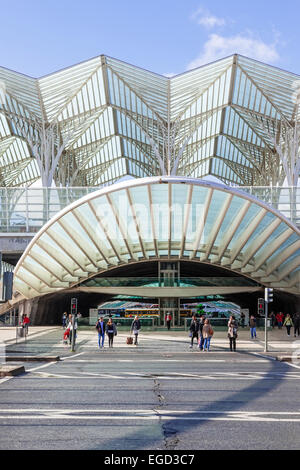 Oriente Station, Lisbon, Portugal - interchange of metro, rail and bus ...
