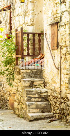 Cyprus Omodos Limassol district the central plaza the Monastery of the ...