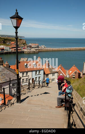 Whitby Abbey steps Stock Photo - Alamy