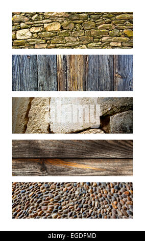 Wood textures collage Stock Photo - Alamy