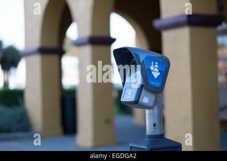 Clipper Card terminal at the Caltrain station in downtown Burlingame ...