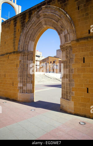 Ruins of San Giacomo medieval church in Gela city, Sicily Stock Photo ...