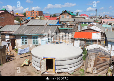 Mongolia - Ulan Bator (Ulaanbaatar). Suburbs, slums Stock Photo - Alamy