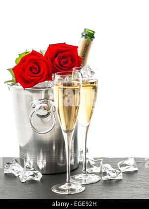 valentine, champagne, red roses, valentine's day, valentines ...