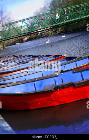 Boats on the River Wansbeck Morpeth Northumberland England Stock Photo ...