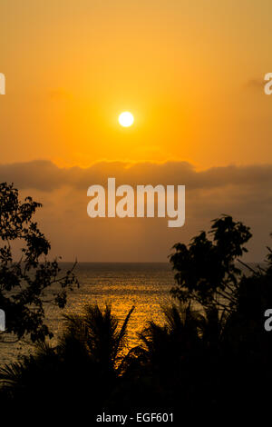 The sunsets on the Caribbean sea on the Colombian Coast Stock Photo - Alamy