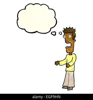 cartoon man freaking out with thought bubble Stock Vector Image & Art ...