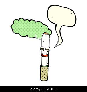 cartoon happy cigarette with speech bubble Stock Vector Image & Art - Alamy
