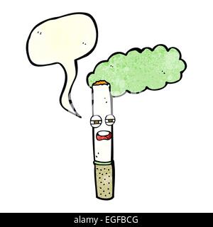 cartoon happy cigarette with speech bubble Stock Vector Image & Art - Alamy