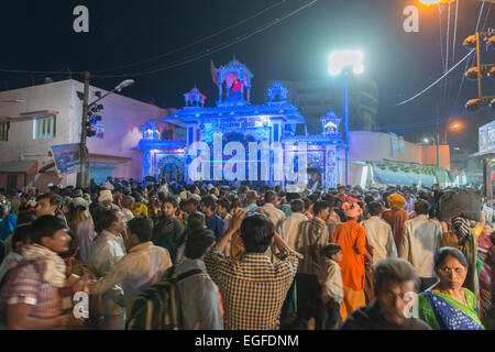 Pilgrims At Bhavnath Mahadev Temple,Shivratri, Bhavnath Mela Stock ...