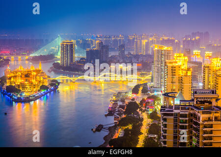 Fuzhou, Fujian, China cityscape on the Ming River Stock Photo, Royalty ...