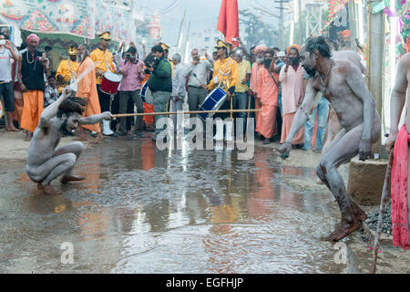 Naga Sadhus, Shivratri, Bhavnath Mela Stock Photo - Alamy