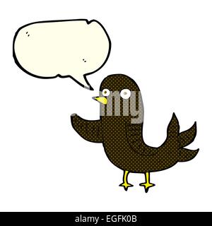 cartoon waving bird with speech bubble Stock Vector Image & Art - Alamy