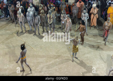 Naga Sadhus, Shivratri, Bhavnath Mela Stock Photo - Alamy