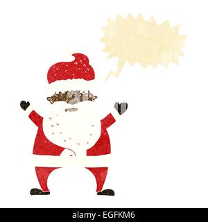 cartoon stressed out santa with speech bubble Stock Vector Image & Art ...