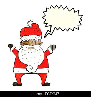 cartoon stressed out santa with speech bubble Stock Vector Image & Art ...