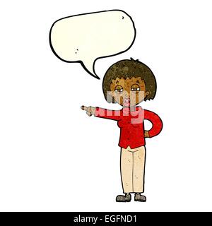 cartoon woman telling off with speech bubble Stock Vector Image & Art ...