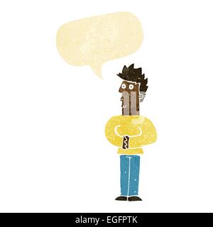 cartoon nervous man with speech bubble Stock Vector Image & Art - Alamy