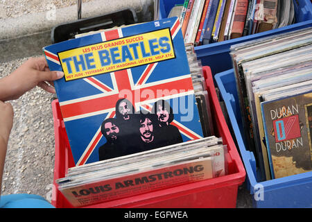 FRANCE - JULY 2014 LP record of the Belgian singer-songwriter Jacques ...