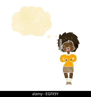 cartoon woman screaming with thought bubble Stock Vector Image & Art ...