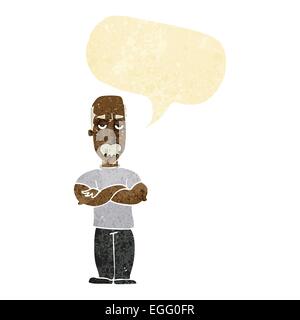 cartoon angry man with mustache with speech bubble Stock Vector Image ...