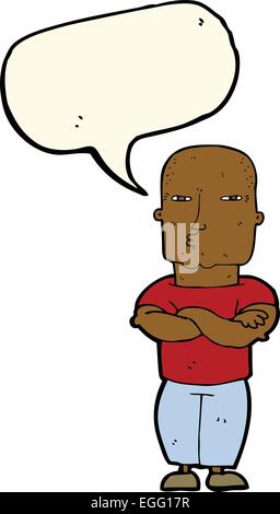 cartoon tough guy with speech bubble Stock Vector Image & Art - Alamy