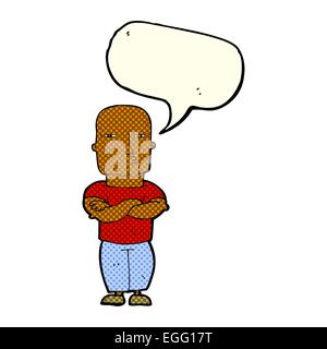 cartoon tough guy with speech bubble Stock Vector Image & Art - Alamy