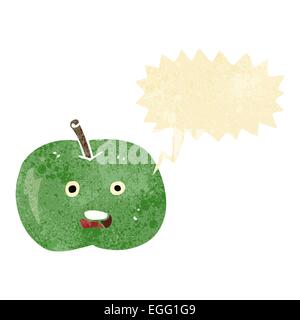 cartoon shiny apple with speech bubble Stock Vector Image & Art - Alamy