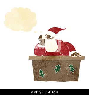 cartoon bored santa claus with thought bubble Stock Vector Image & Art ...
