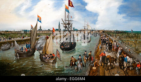The Departure of a Dignitary from Middelburg 1615 Adriaen Pietersz. van ...