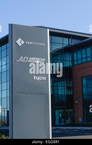 Sign for CEM Systems, American Dynamics, Tyco Stock Photo - Alamy