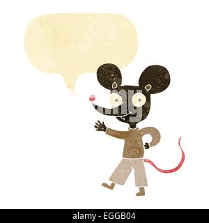 cartoon waving mouse with speech bubble Stock Vector Image & Art - Alamy
