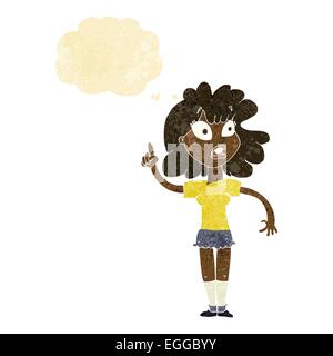 cartoon woman making point with thought bubble Stock Vector Image & Art ...