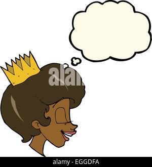 cartoon princess with thought bubble Stock Vector Image & Art - Alamy