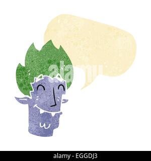 cartoon happy vampire head with speech bubble Stock Vector Image & Art ...
