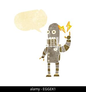 cartoon old robot with speech bubble Stock Vector Image & Art - Alamy