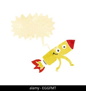 cartoon happy rocket with speech bubble Stock Vector Image & Art - Alamy