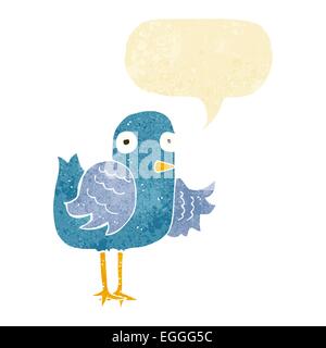 cartoon bird waving wing with speech bubble Stock Vector Image & Art ...