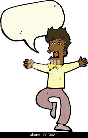 cartoon terrified man with speech bubble Stock Vector Image & Art - Alamy