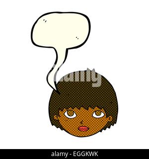 cartoon girl staring with speech bubble Stock Vector Image & Art - Alamy