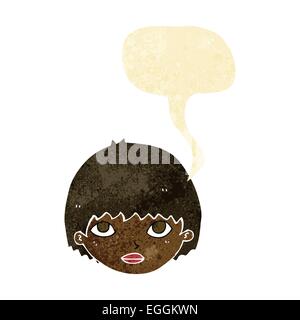 cartoon girl staring with speech bubble Stock Vector Image & Art - Alamy