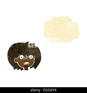 cartoon shocked expression with thought bubble Stock Vector Image & Art ...