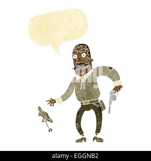 cartoon wild west cowboy with speech bubble Stock Vector Image & Art ...