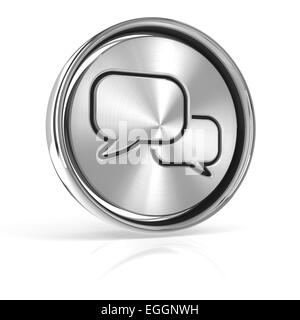 Live chat icon. Internet button on white background Stock Photo - Alamy