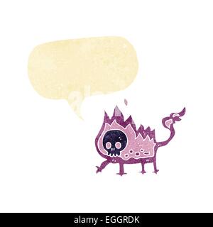 cartoon little imp with speech bubble Stock Vector Image & Art - Alamy
