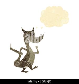 cartoon happy dragon with thought bubble Stock Vector Image & Art - Alamy