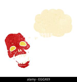 cartoon scary skull with thought bubble Stock Vector Image & Art - Alamy